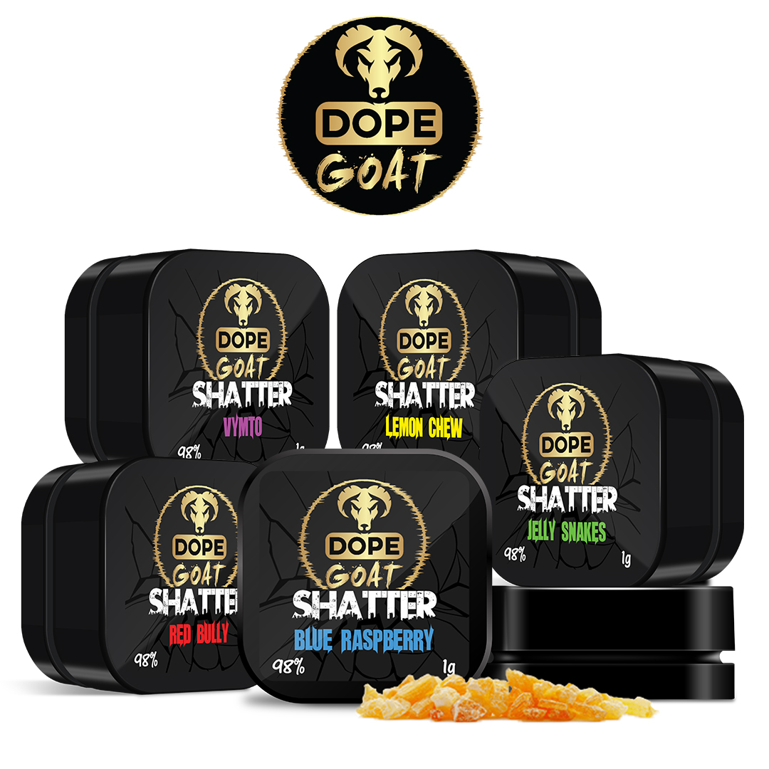 Blue Raspberry Dope Goat CBD Shatter 1g